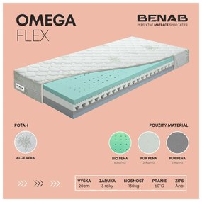 Pěnová matrace Benab Omega Flex 200x160 cm (T2/T3). 763330