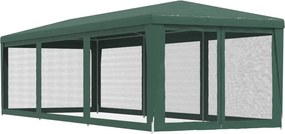 Party stan s 8 síťovanými bočnicemi zelený 3 x 9 m HDPE 319243