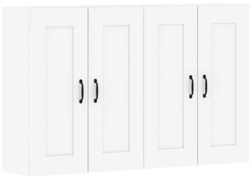 Nástěnné skříňky 2 ks bílé kompozitní dřevo,  3197985