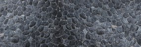 DIMEX | Fototapeta do kuchyně Černá kamenná zeď KI-180-252 | 180 x 60 cm | černá, šedá