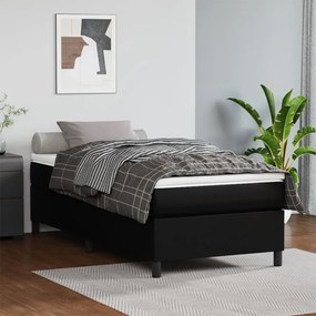 vidaXL Box spring postel s matrací 90x200 cm umělá kůže [3144588] Barva: Černá