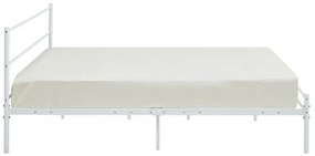Kovová postel s rámem Bengrio 0501, Rozměr postele: 140 x 200 cm, Barva: Bílá