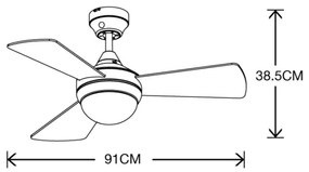 Lucci Air 512311- Stropní ventilátor AIRLIE HUGGER 2xE27/15W/230V dřevo/hnědá+DO