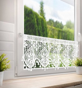 KRÁTKÁ ZÁCLONA NA PÁSCE MOLY 150X30 CM BÍLÁ