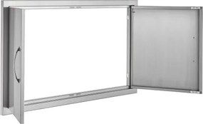 BBQ přístupová dvířka, 915 × 533 mm dvojitá venkovní kuchyňská dvířka