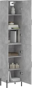 Skříň highboard betonově šedá 34,5x34x180 cm kompozitní dřevo 3198797