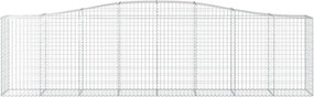 Klenuté gabionové koše 4 ks 400x50x100/120cm pozinkované železo 3145958