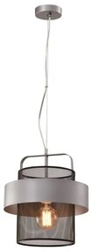 Kovové závěsné svítidlo v černo-stříbrné barvě ø 30 cm Fiba – Candellux Lighting