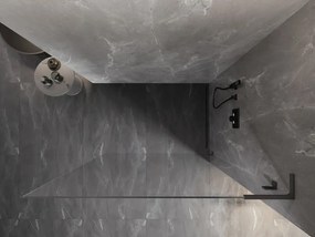 Mexen, Mexen Lunar L sprchová stěna pravá 100 x 200 cm, průhledná 8 mm, pistolový kov - 830L-100-000-95-00-P