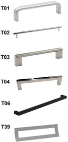 DŘEVOJAS vysoká závěsná skříň DOOR SV1D2 35 Barevné provedení: D01 Beton