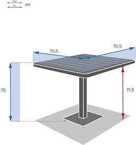 Hliníková balkónova sestava CAPRI 1+2 (antracit)