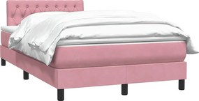 Box spring postel s matrací růžová 120x220 cm samet 3316544