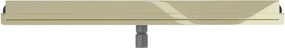 Mexen Flat nerezový sprchový žlab na zeď 80 cm vzor 2v1, zlatá, 1530080