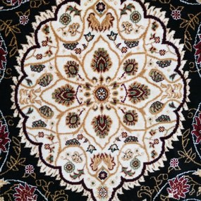 Černý vzorovaný vintage koberec do obýváku Šířka: 200 cm | Délka: 290 cm