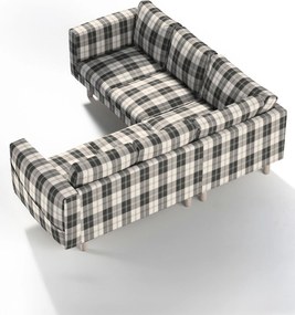 Potah na pohovku IKEA Norsborg rohová 4-místná barva černá látka pletený vzor, vzorované