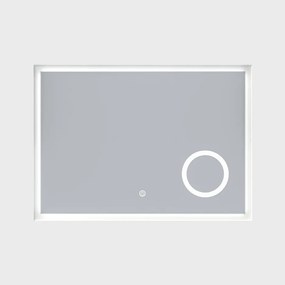 Erga Luna, LED zrcadlo 70x50cm s kosmetickým zrcadlem 3x zvětšení, 1840 lm, 6500K, přední/zadní osvětlení, ERG-V01-124-7050-00