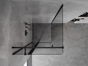 Mexen Mist T, sprchový kout s křídlovými dveřmi, 90 x 90 cm, 8mm čiré sklo, černý profil, 8A4T-090-090-70-00