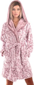 Krátký dámský župan Flora mauve mist 48 56 4303 - M