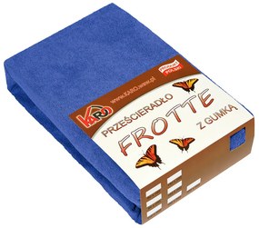 Froté prostěradlo s gumou 200x220 safír 029 tloušťka 200g/m2 KARO