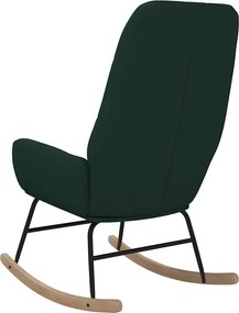 Houpací křeslo tmavě zelené textil 341258