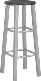 Barové stoličky 2 ks stříbrné MDF 284410
