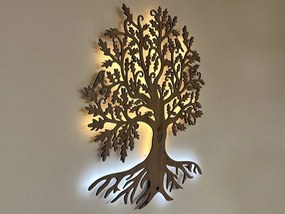 Li-Go "Dub" světelný strom s baterií 68x80cm provedení: bříza, varianta: ovládání na obraze + dálkové ovládání