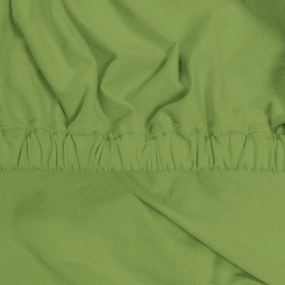 Jersey prostěradlo středně zelené na výšku matrace do 30 cm Velikost: 90 x 200