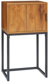 HOMCOM Konzolový stolek do předsíně se skříňkou v industriálním designu, odkládací stolek, ocel, přírodní, 40x30x76 cm| Aosom