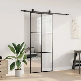 Posuvné dveře se sadou kování černé 90x205 cm ESG Glass 3375845
