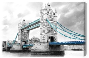 Obraz Náčrt Tower Bridge Nedostatek Nedostatek Přírodní plátno 30x20