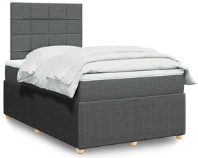 Box spring postel s matrací tmavě šedá 120x190 cm textil 3291996