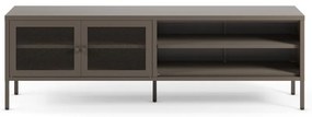Šedý kovový TV stolek 160x50x35 cm Fayna – Marckeric