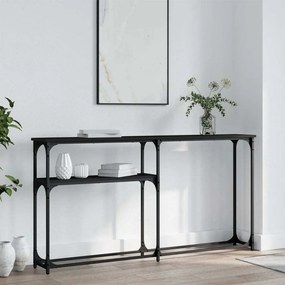 vidaXL Konzolový stolek 145 x 22,5 x 75 cm kompozitní dřevo [834096] Barva: Černá