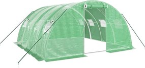 Skleník s ocelovým rámem zelený 16 m² 4 x 4 x 2 m 3188061