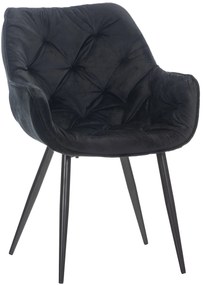 Jídelní židle Katanga - samet | černá