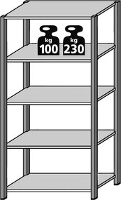 META Základní regál FIX pozink typ 2157