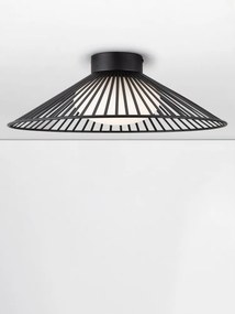 Matně černé kovové LED stropní svítidlo se skleněným stínidlem Brume – Nova Luce