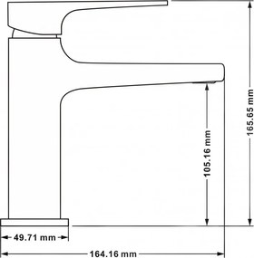 Mexen Lynx umyvadlová baterie, zlatá, 745900-50