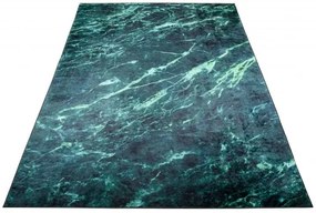 Kusový koberec pratelný TOSCANA 40530 Abstraktní pogumovaný černý zelený Rozměr: 80x150 cm