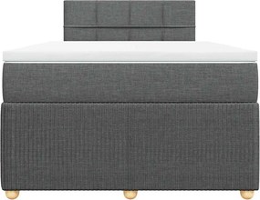Box spring postel s matrací tmavě šedá 120x200 cm textil 3287424