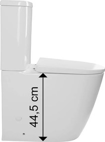 Sapho Sapho, TURKU RIMLESS WC kombi mísa zvýšená, sp./zad.odpad