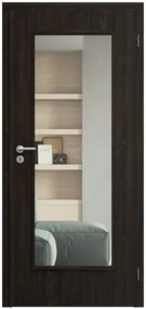 SAPELI ELEGANT KOMFORT M40 - CPL LAMINÁT - OTOČNÉ DVEŘE VČ. ZÁRUBNĚ - Wenge Průchozí šířka (cm): 110, Průchozí výška (cm): 197, Typ skla: Satináto bílé