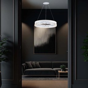 LED Solution Bílé závěsné LED svítidlo kulaté designové 50cm 25W 23099
