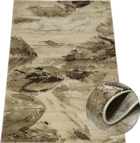 BE Koberec Wenus 7771 SAND – béžovo-hnědý obdélníkový Rozměr: 60x100 cm