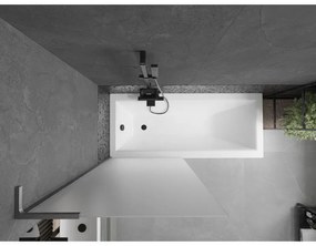 Mexen Next L, 1-křídlová vanová zástěna 80 x 150 cm, 6mm sklo námraza, grafitový profil, 895-080-000-03-30-66