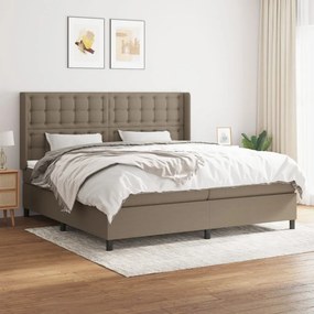 Box spring postel s matrací taupe 200x200 cm textil 3131781