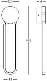 Zambelis 23102 - LED Stmívatelné nástěnné svítidlo LED/13W/230V 3000K zlatá