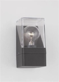NV 9492740 Venkovní nástěnné svítidlo SELENA antracitový hliník a čirý akryl E27 1x12W 220-240V bez žárovky IP65 - NOVA LUCE
