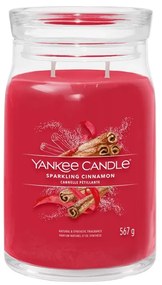 Yankee Candle vonná svíčka Signature ve skle velká Sparkling Cinnamon 567 g