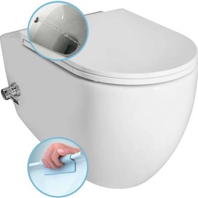 Sapho Isvea Infinity - Závěsné WC CleanWash s bidetovou sprškou, Rimless, bílá 10NFS9217I